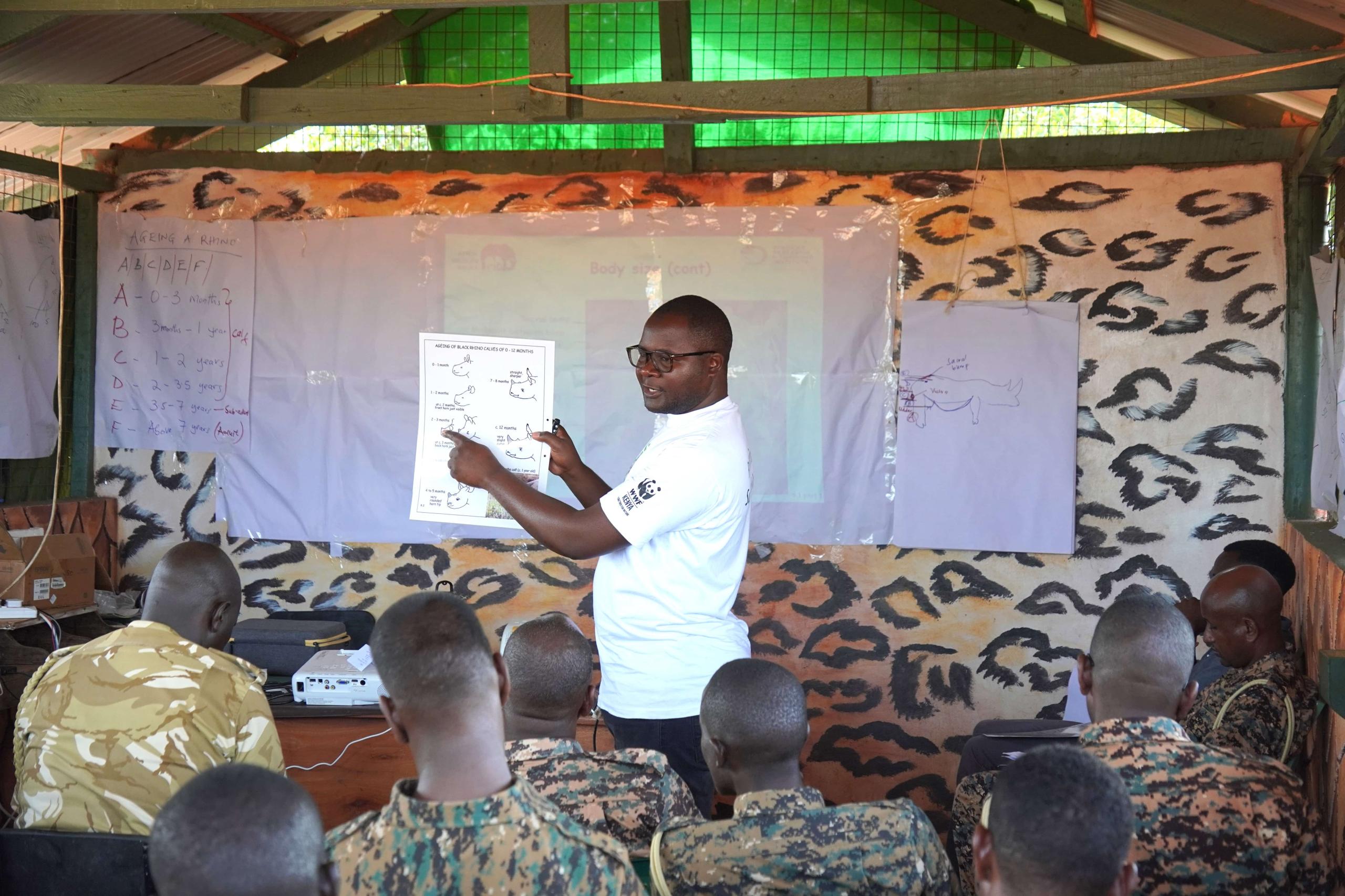 Training rhino monitors | WWF