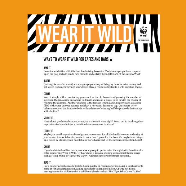 Wear it Wild: resources to make your event roarsome! | WWF